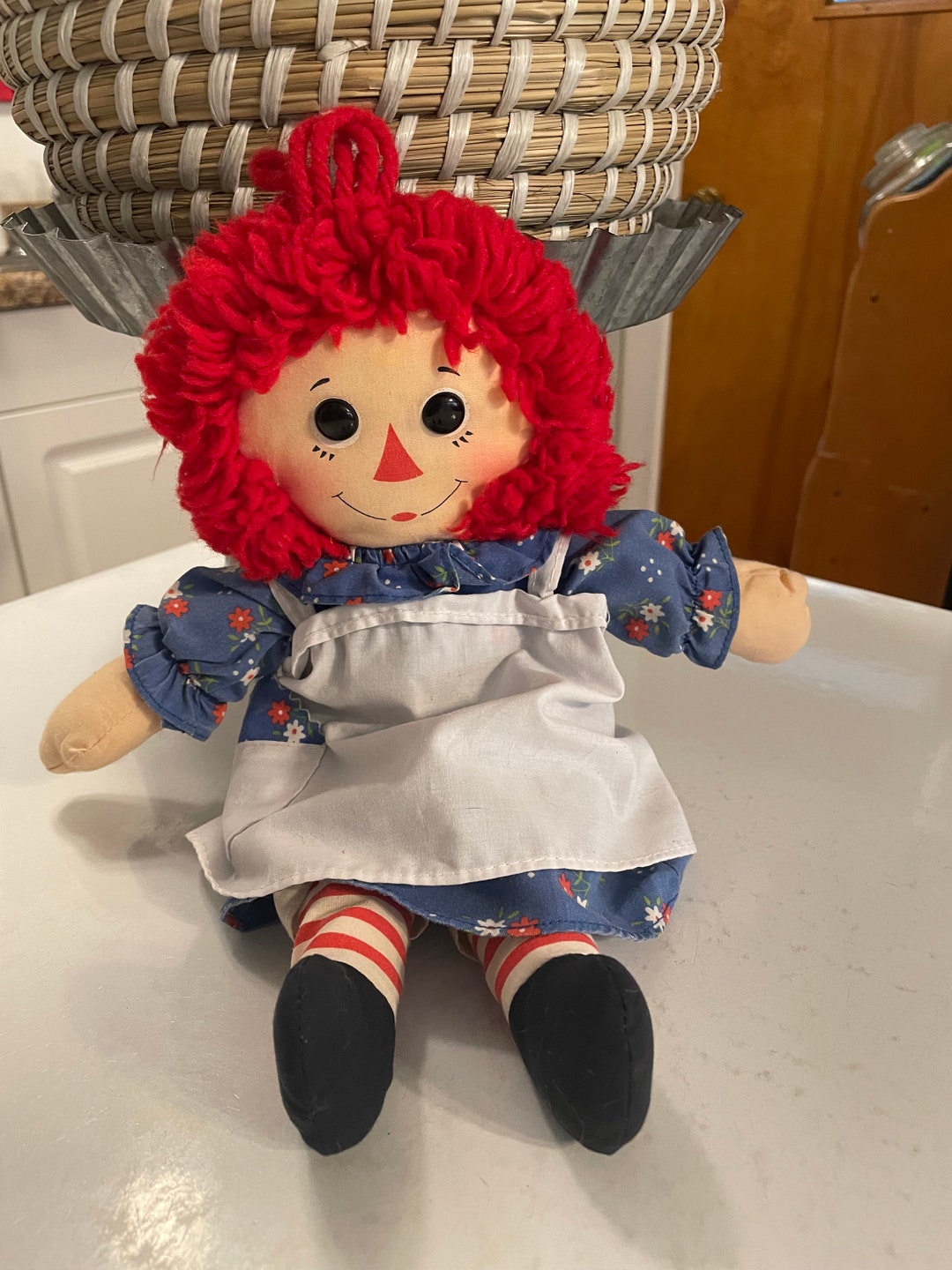 Hasbro Raggedy Ann Softies Doll 12-inch Blue Floral Print Dress - Etsy