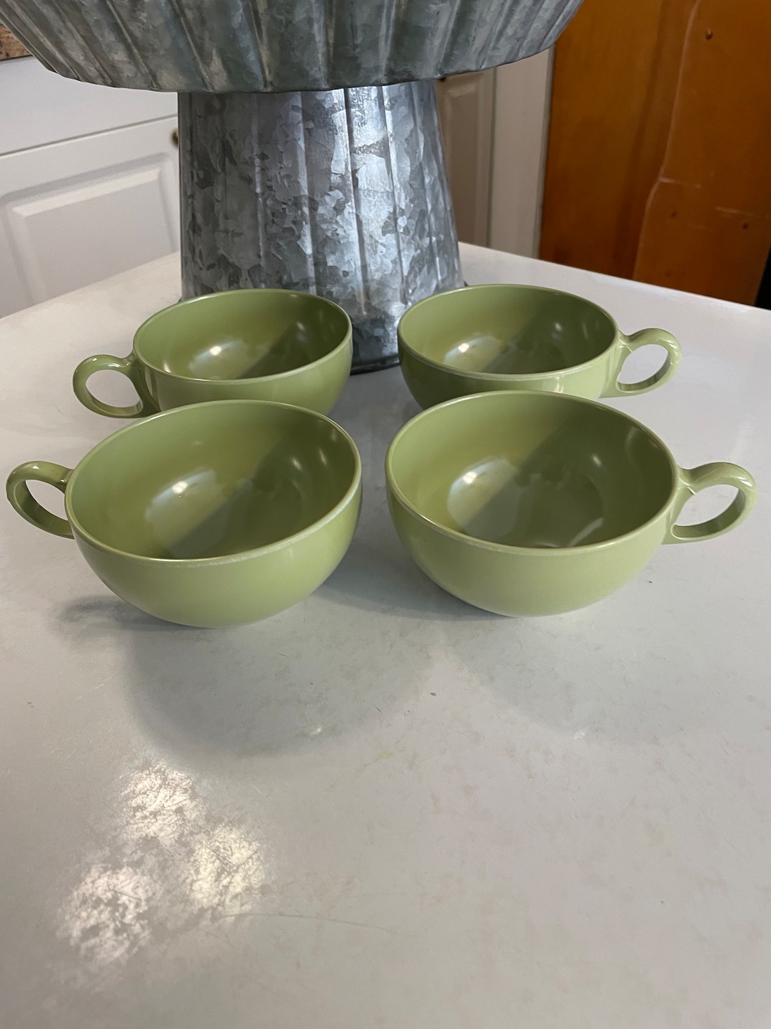 Vintage Oneida OD Avocado Green Melamine Green Coffee Cups Set of Four ...