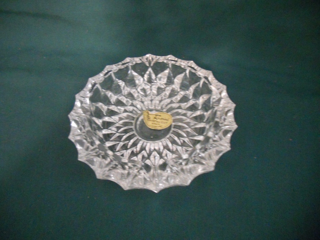 Vintage West Germany Rossini Cut Crystal 7" Heavy Ashtray - Etsy