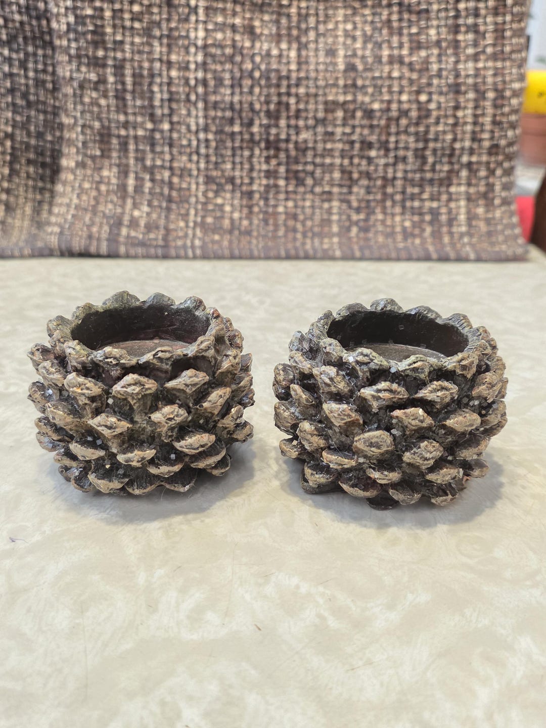 Hallmark Pine Comb Look Tealight Candle Holders - Etsy