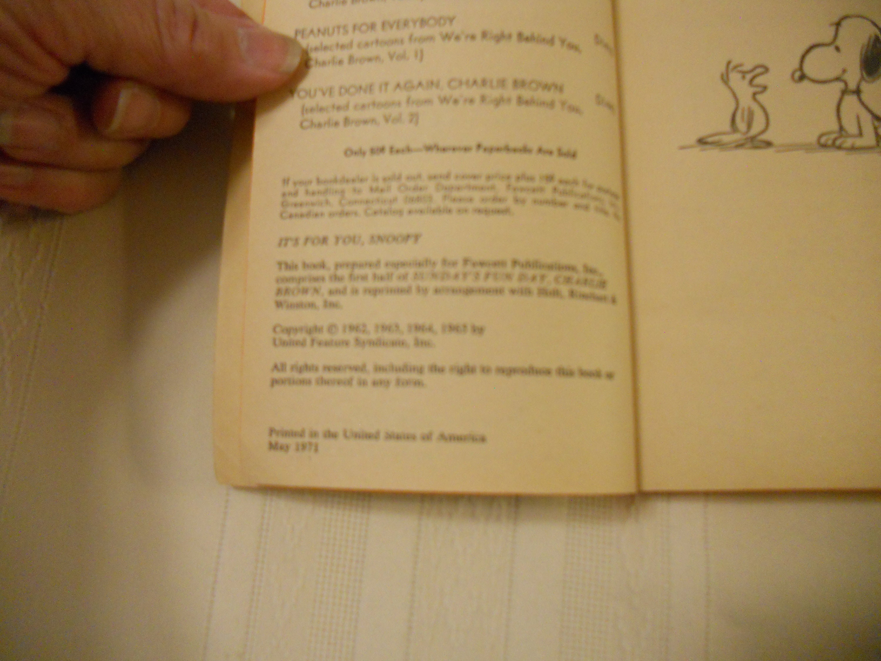 It's for You Snoopy Soft Copy Book Charles M Schulz - Etsy