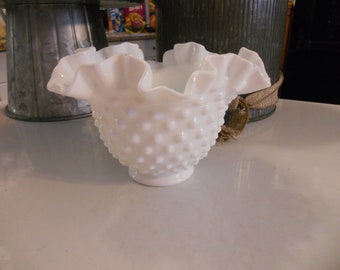 Fenton Milk Glass Candy Dish | Etsy