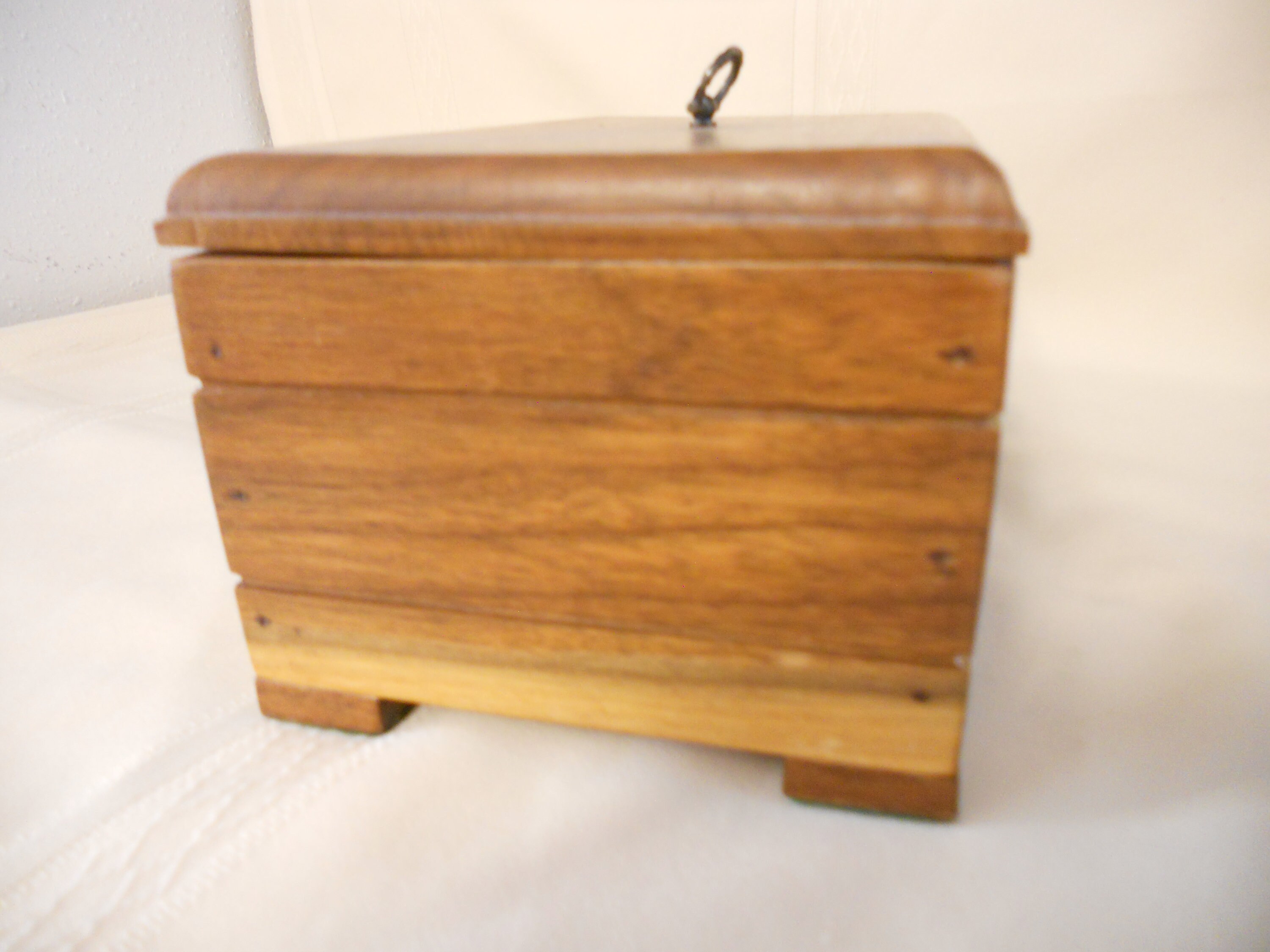 Hard Wood Rectangle Music Box With Handled Lid Plays Sound of - Etsy