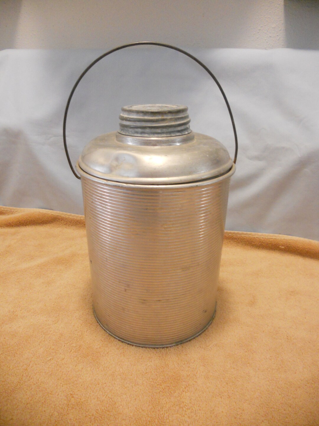 Vintage Atlas Aluminum Picnic Jug Insulated Glass Lined Faris St Louis ...