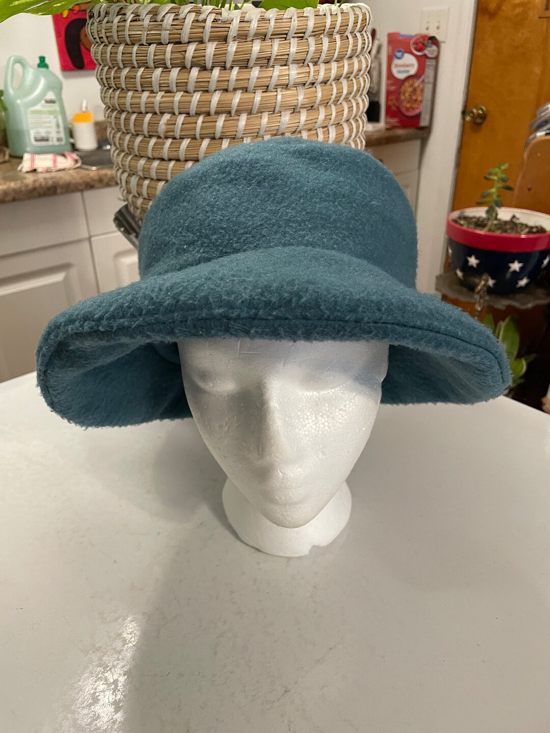 Women's Soft Fleece Vintage Hat Bonnet Bill Teal - Etsy