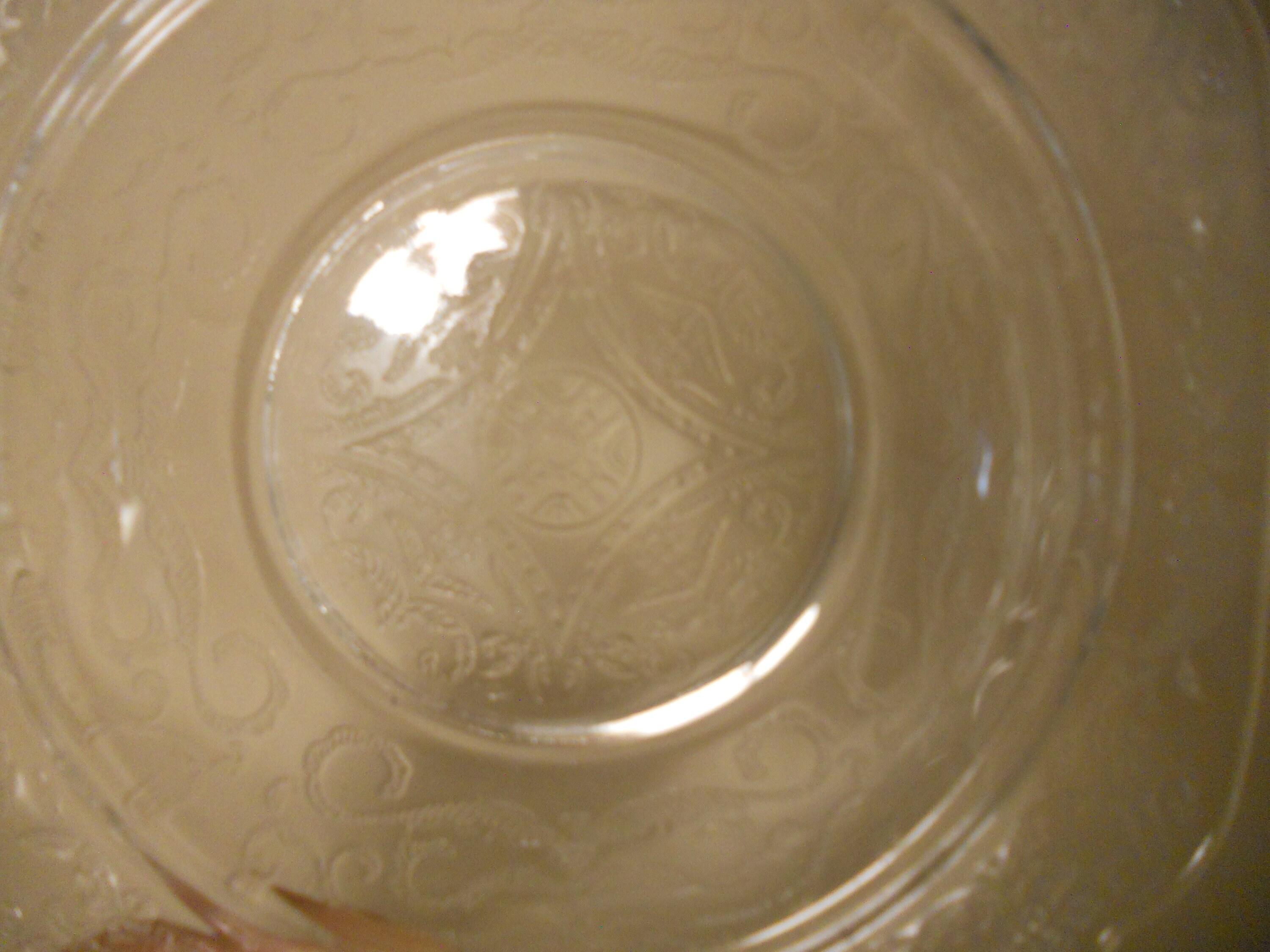 Depression Glass Clear Glass Madrid ? Design Pattern Domed Butter Dish ...