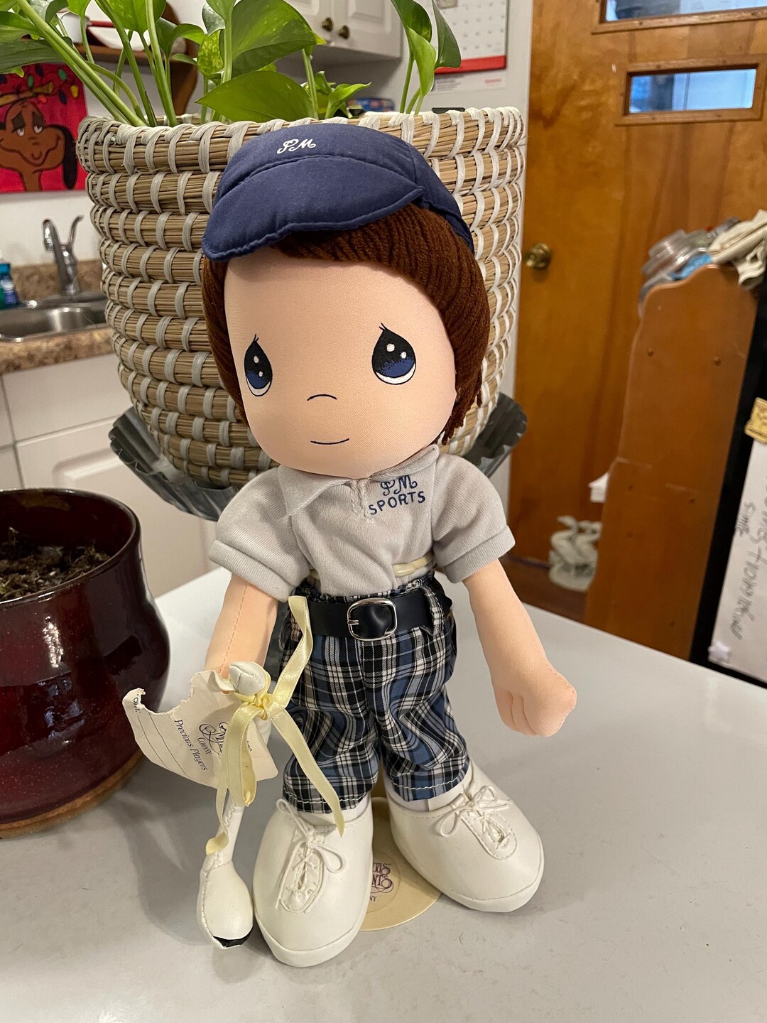 Precious Moments Precious Players Soft Doll Gordon the Golfer With PM ...