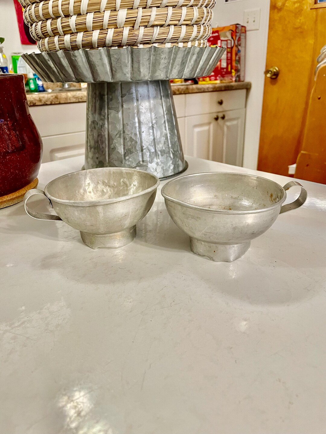 Pair of Aluminum Funnels 4 Inch Wide Tops 2 Inch Funnel - Etsy