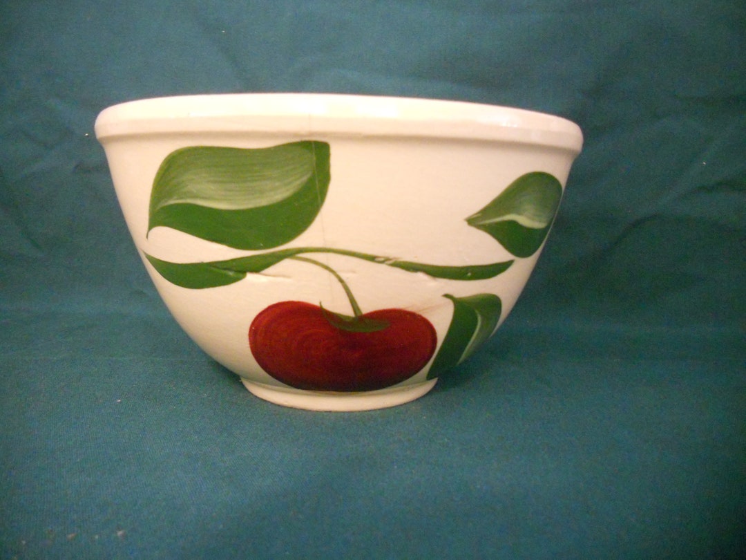 Vintage WATT Pottery Ovenware 7 Mixing Bowl USA off White - Etsy