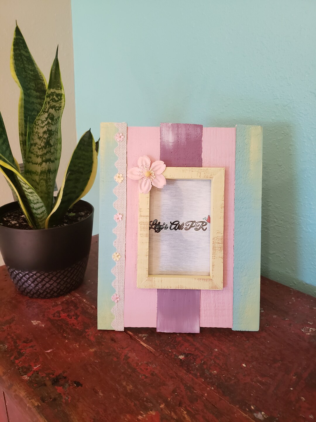 46 Hand Painted Wood Picture Frame Girl Decor - Etsy