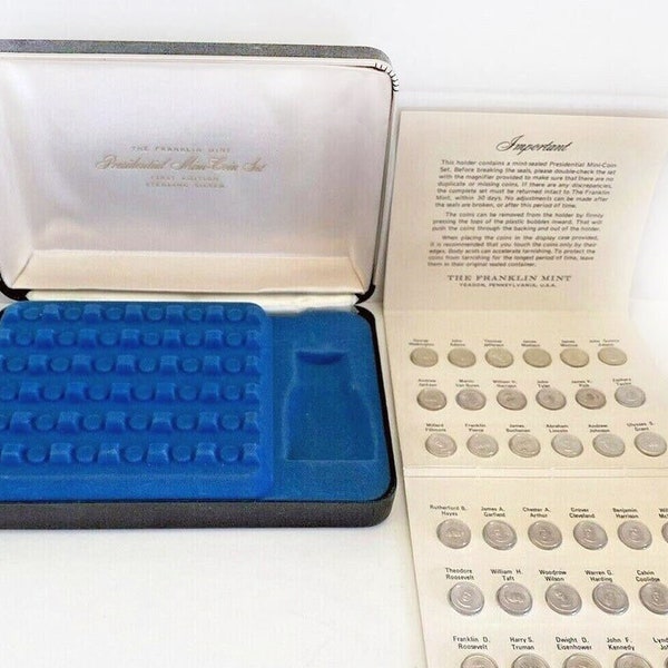 Franklin Mint Presidential Mini Coin Set - Etsy