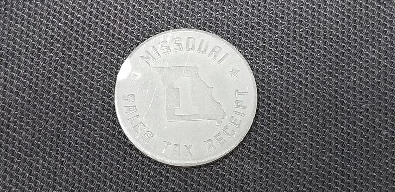 1930s Missouri Sales Tax Receipt Token One Cent, Vintage Token. Copper ...
