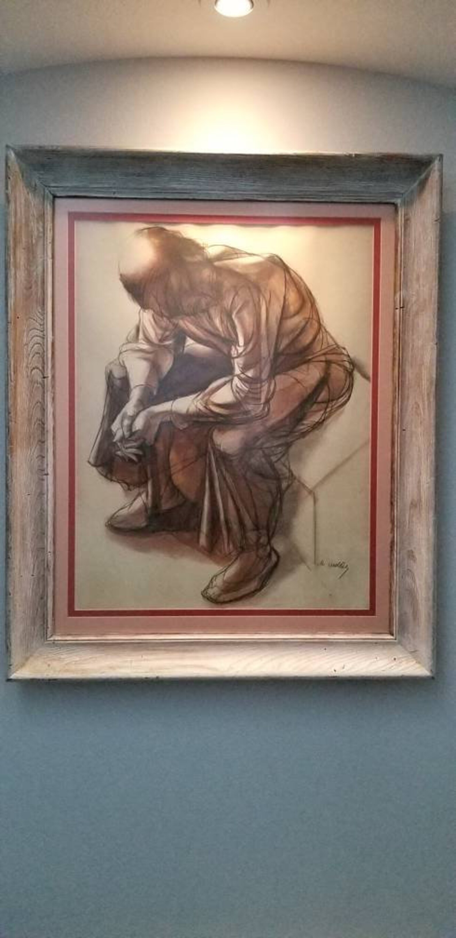 Early 1900s Vintage - Artist Sketch, Charcoal and Water Color ...