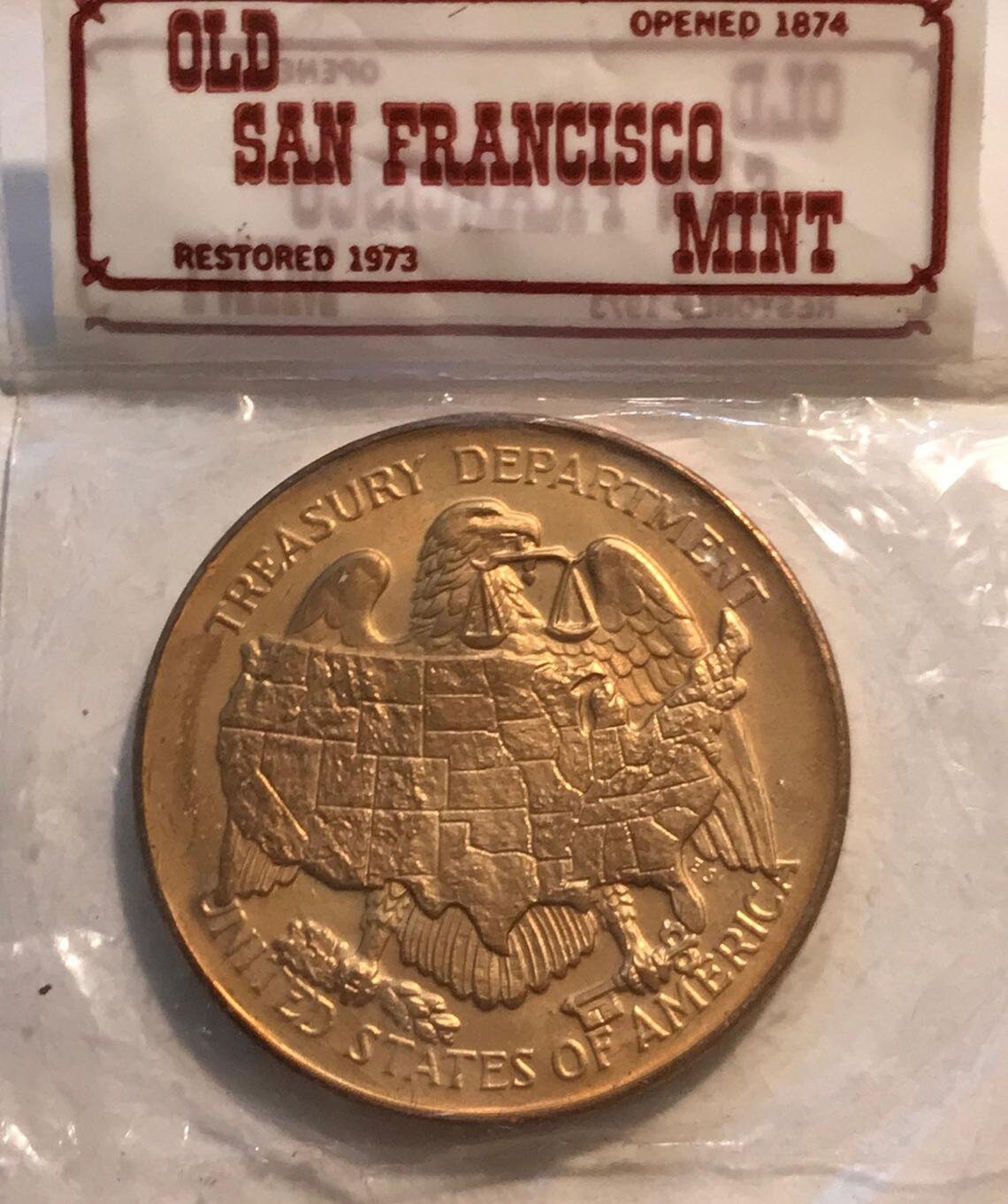 1973 Commemorative San Francisco Mint Medallion - Factory Sealed - Etsy