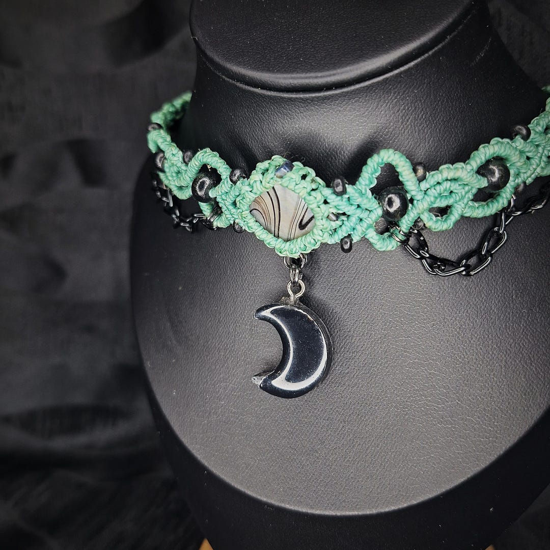 Goth Siren Choker, Macramé Handmade Jewelry, Micro Macramé Necklace ...