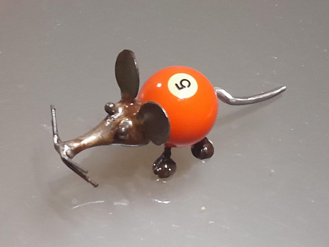 Iron Mouse and Billiard Ball - Etsy