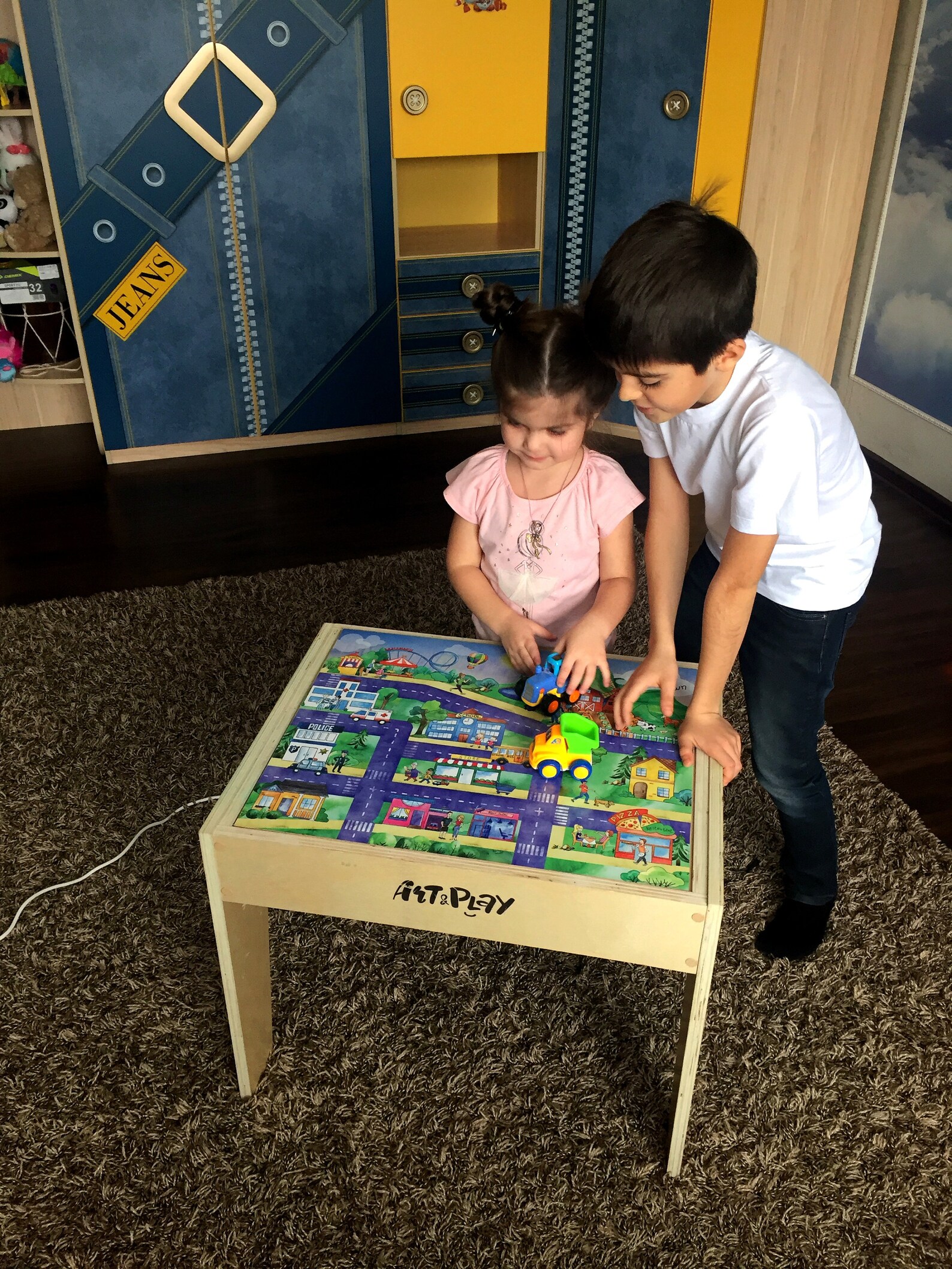 World & City Landscape Double Sided Playboard | Etsy