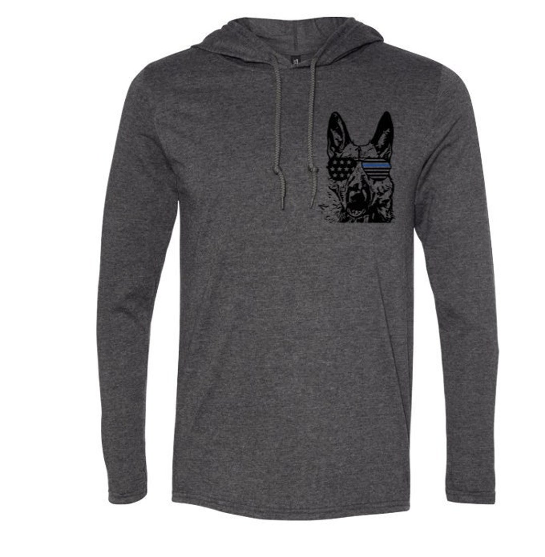 K9 Shirt, K9 Officer Shirt K9 Hooded T-shirt, Blue Line Shirt, Back the ...