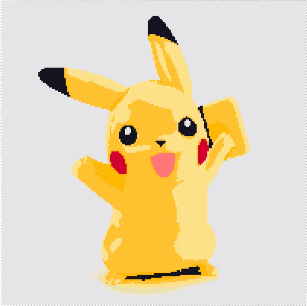 Pikachu Graphigan Pattern Crochet - CAL - Graph and Written Pattern ...