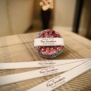 PRINTABLE Rectangle Face Scrubbies Wrap Labels, Handmade Crochet ...