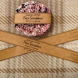 PRINTABLE Rectangle Face Scrubbies Wrap Labels, Handmade Crochet ...
