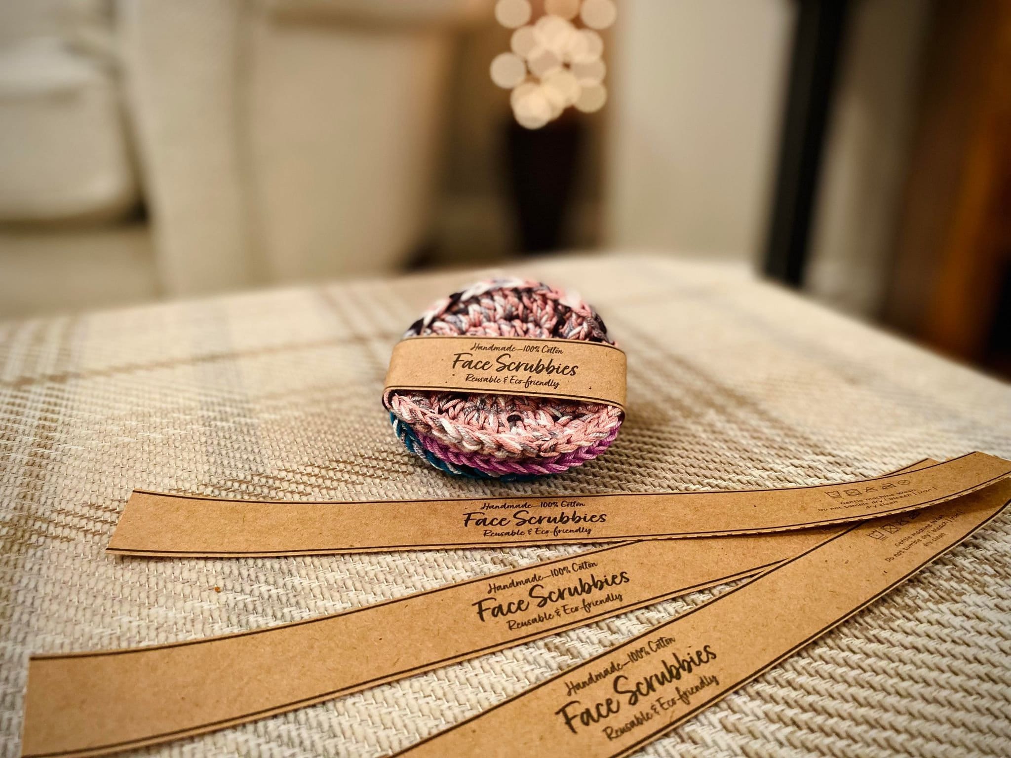 PRINTABLE Rectangle Face Scrubbies Wrap Labels, Handmade Crochet ...