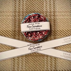 PRINTABLE Rectangle Face Scrubbies Wrap Labels, Handmade Crochet ...