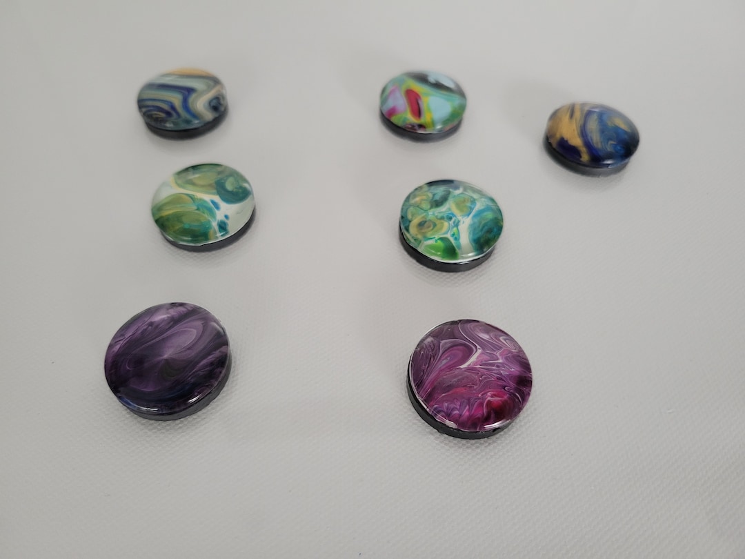 Mystery Magnets! Small Hand Made Original Art Magnets. 18mm Diameter. 5 ...