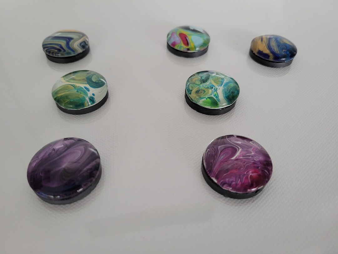 Handmade Acrylic Skin Magnets: Mystery Colors (30mm) - Etsy