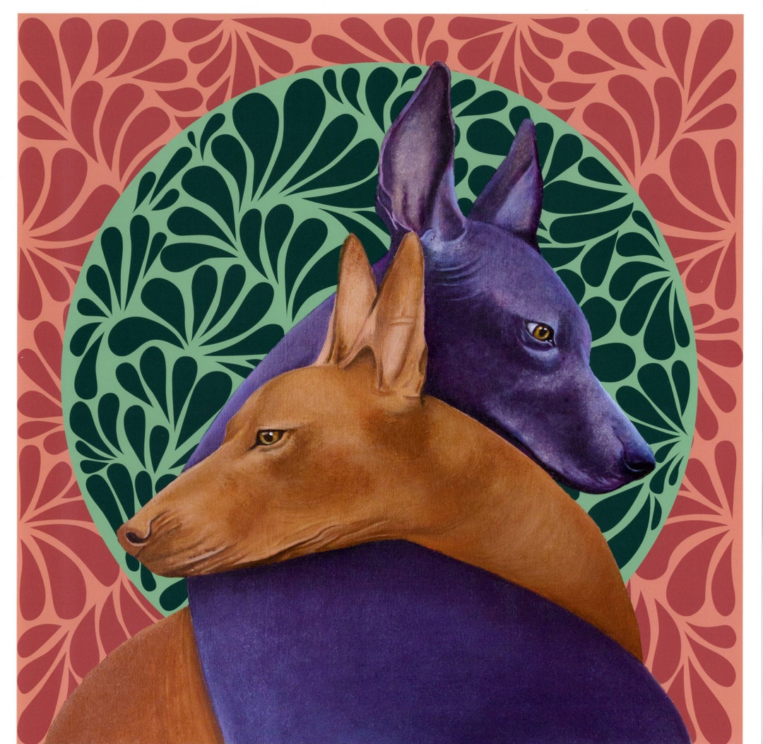 XOLOS - Print, Xoloitzcuintli, Mexican Hairless Dog, Mexican Art. - Etsy