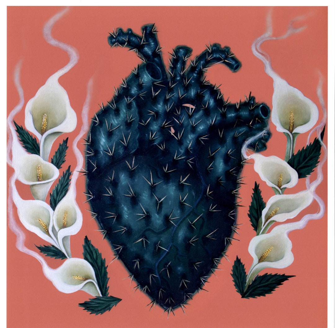 Corazon Valiente - Print, Mexican Art, Cactus - Etsy