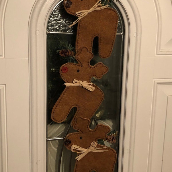 Reindeer Door Decor - Etsy