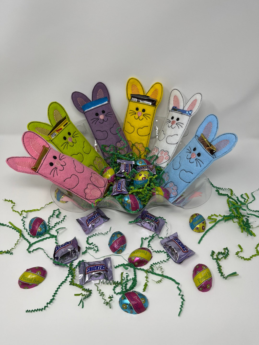 Set of 6 Easter Bunny Felt Candy Bar Sleeves - Etsy