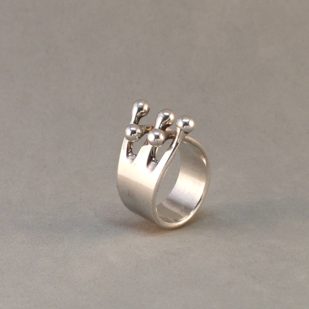 Vintage Silver Jester Ring Anna Greta Eker Midcentury Scandinavian ...
