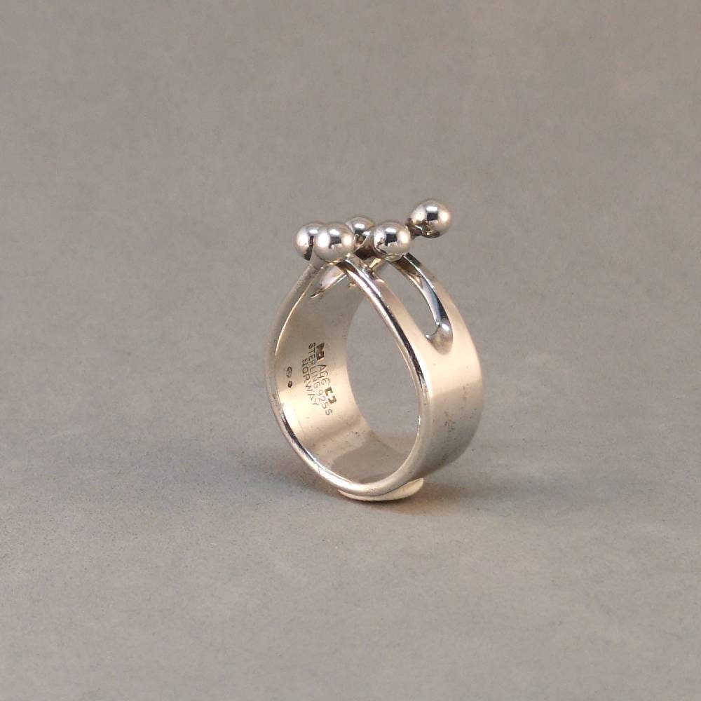 Vintage Silver Jester Ring Anna Greta Eker Midcentury Scandinavian ...