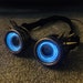 Glowing Steampunk Goggles / Gold Spikey Light up Cyberpunk X-ray ...