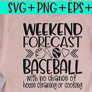 Weekend Forecast, Weekend Forecast Svg, Baseball Mom Svg, Weekend ...