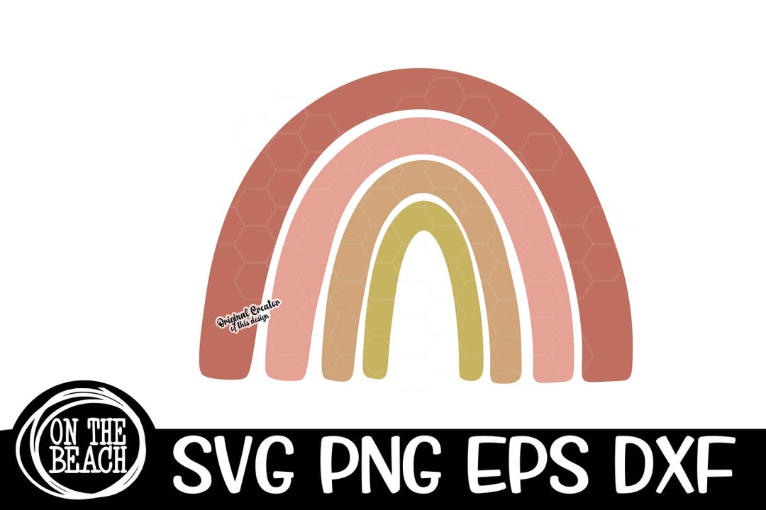 Boho Rainbow Svg Cut File Boho Hand Drawn Rainbow Cricut Svg File