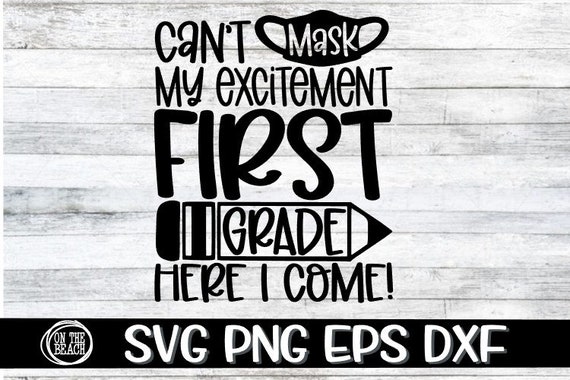 Art & Collectibles Drawing & Illustration first grade svg |School Mask ...