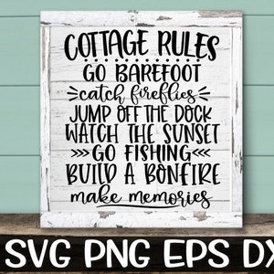 Cottage Rules, Cottage Rules Svg, Cottage Svg, Cottage,, Welcome ...