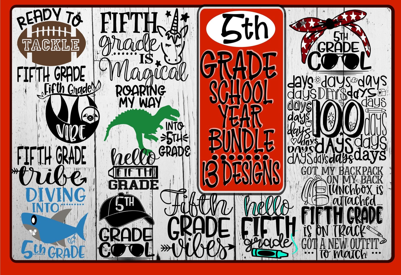 BACK TO SCHOOL Bundle 8 Bundles Incl 76 Designs Head - Etsy