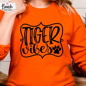 Tiger Vibes SVG Tiger Fan Tigers Mascot Tigers School Team Spirit ...