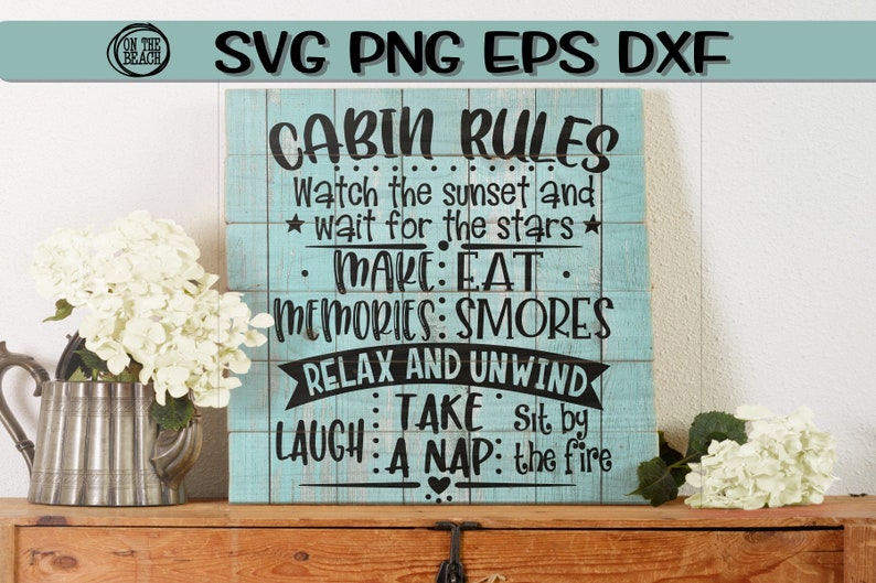 Cabin Cabin Svg Cabin Rules Cabin Rules Sunset Svg | Etsy