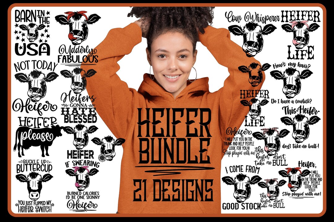 Heifer Bundle Not Today Heifer Cowbandana Heifer SVG Bandana Cow ...