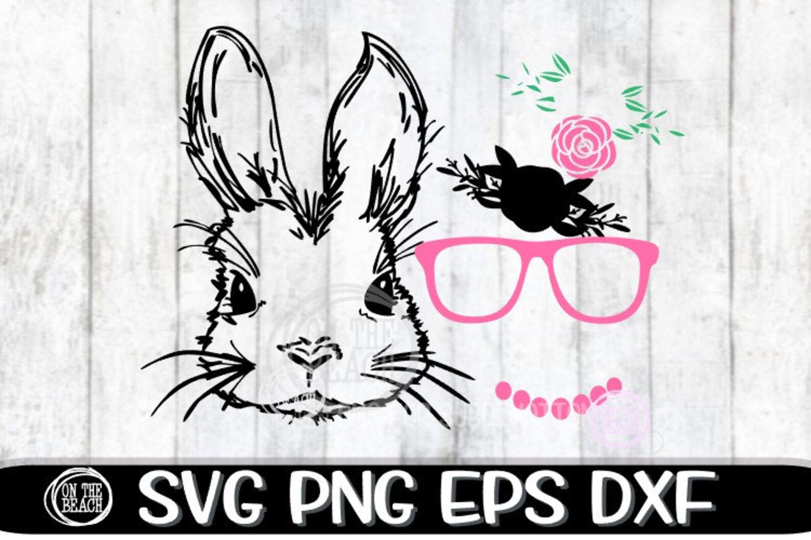 Easter Bunny Pearls Svg Girls Bunny Svg Cute Bunny Svgeaster - Etsy