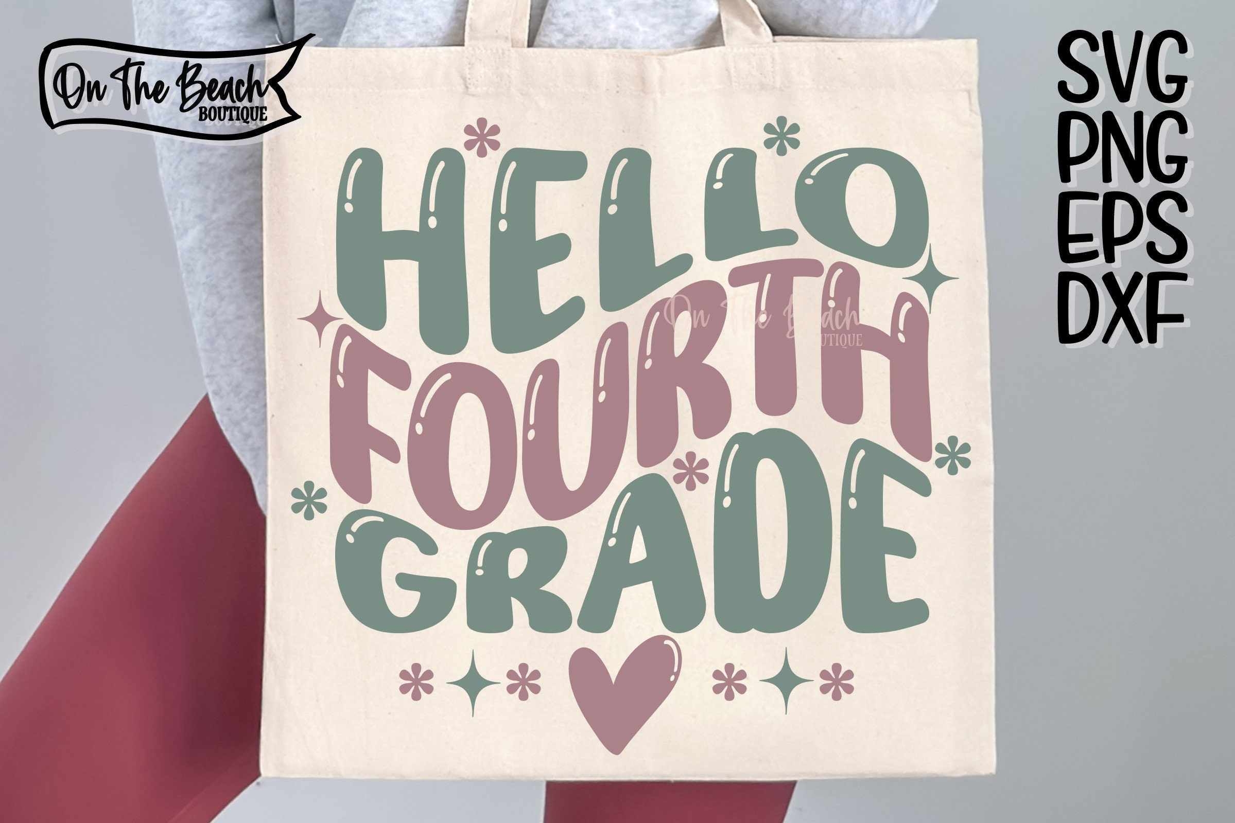 Hello Fourth Grade SVG Retro Teacher SVG Fourth Grade 1st Day - Etsy