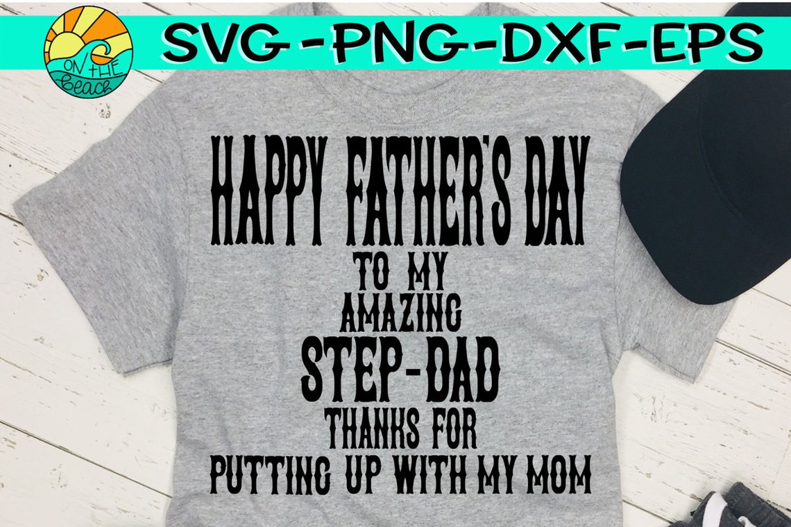 Happy Father's Day Step Dad Stepdad Thanks For Putting | Etsy