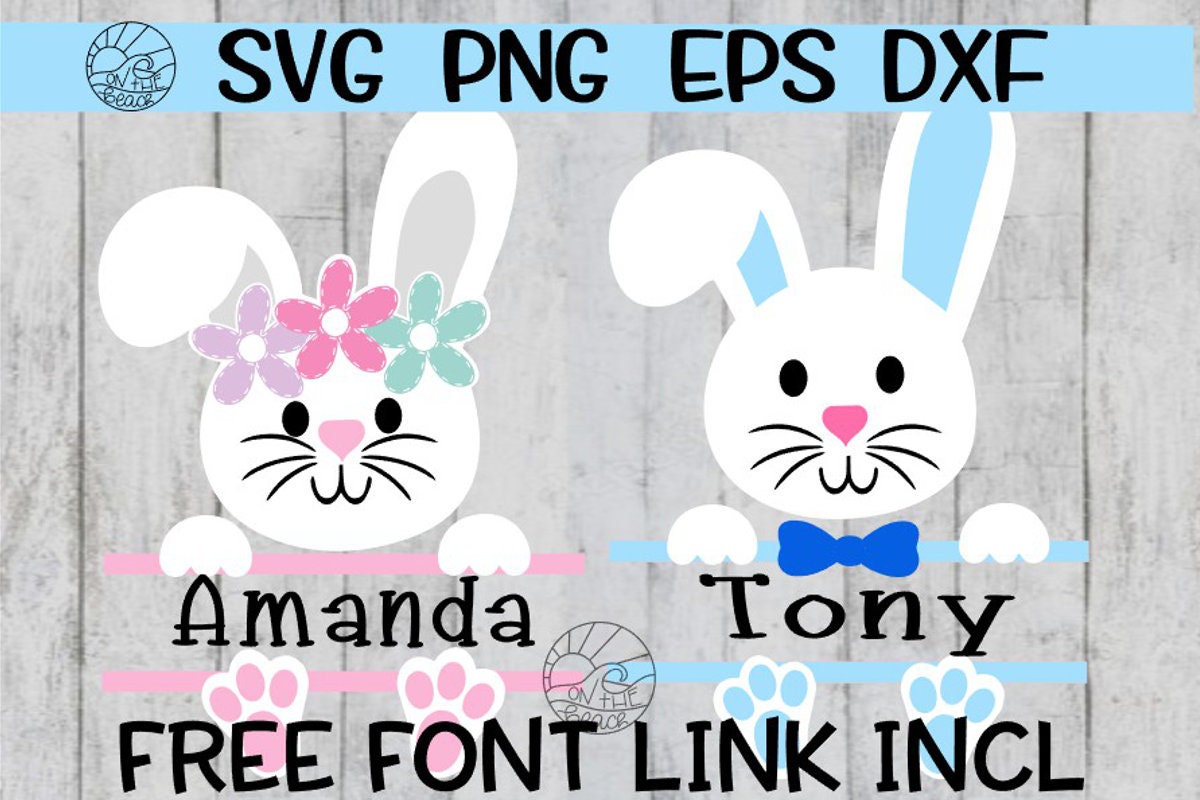 Easter Svg Easter Bunny Svg Easter Split Monogram Svg - Etsy