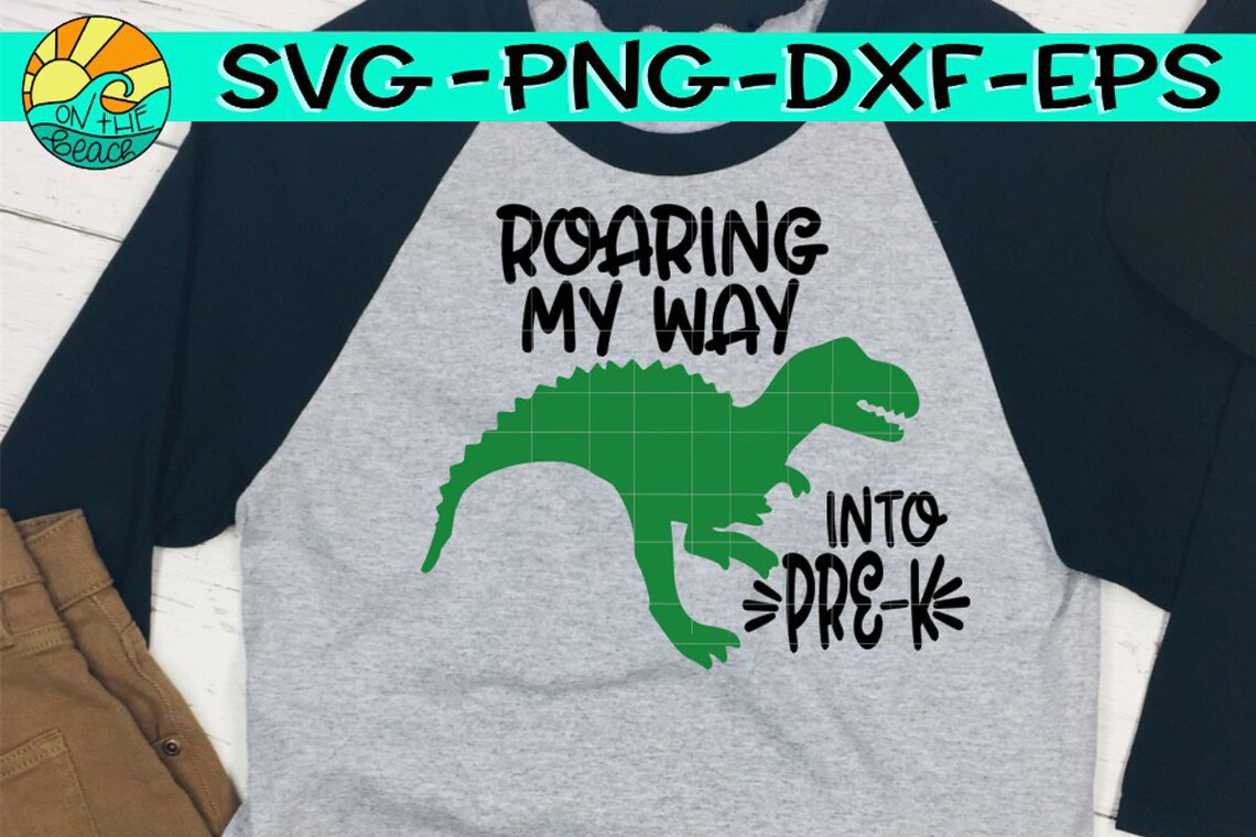 Roaring Into Pre-k Dino Svg Dinosaur Svg Roar Svg Pre K | Etsy