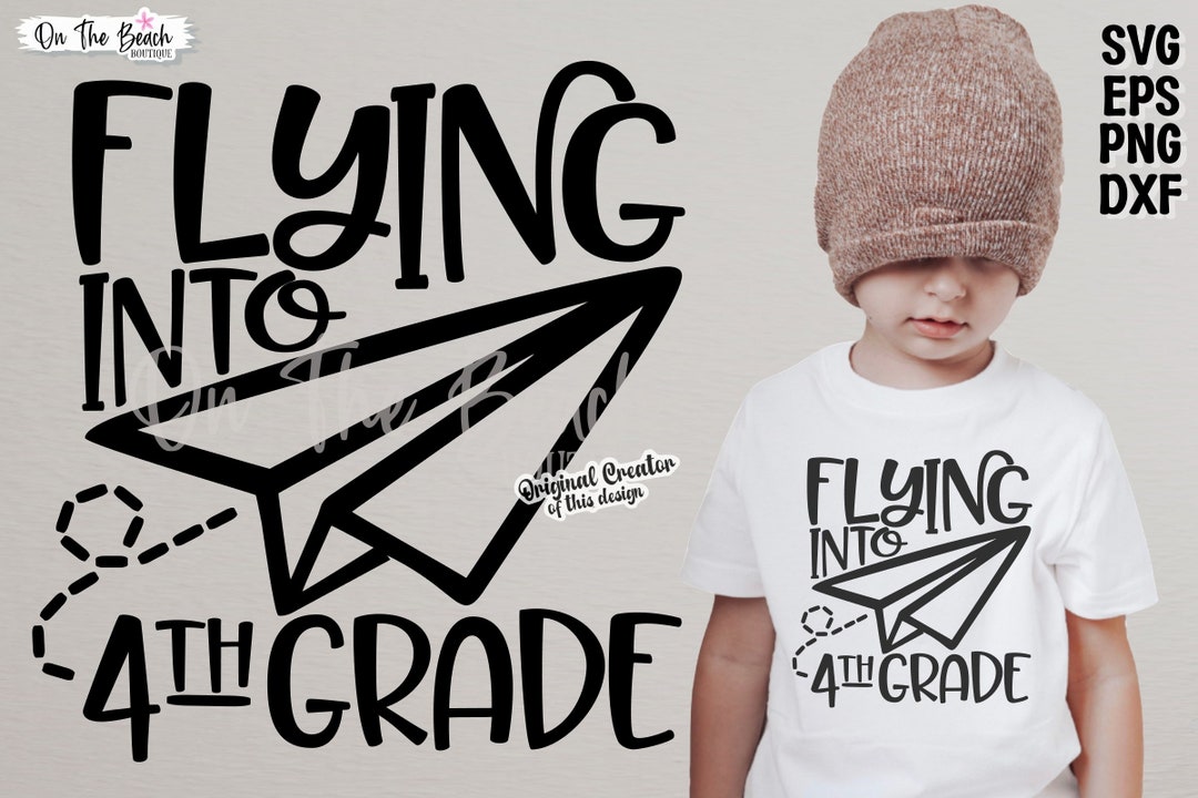 Flying Into 4TH Grade SVG, Fourth Grade, 4th Grade School SVG Instant Download Png Boy School ...